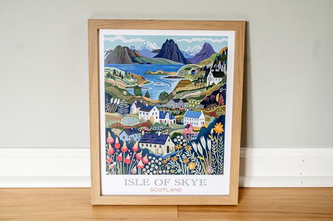 Isle of Skye Print – Scottish Highlands Landscape Art, 11x14 Cardstock ...