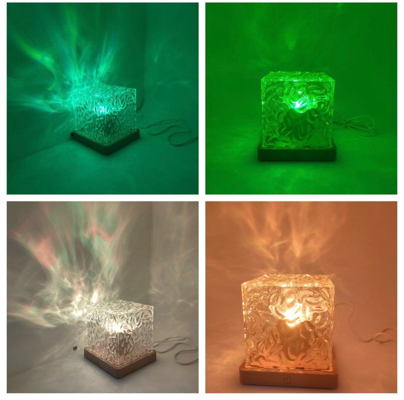 Ambient Revolving Tiktok Light, Water Ripple Night Lamp, Ocean Wave ...