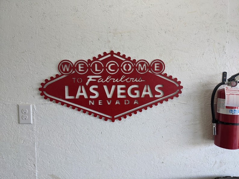 Metal Las Vegas Sign Large Mid-century Style - Etsy
