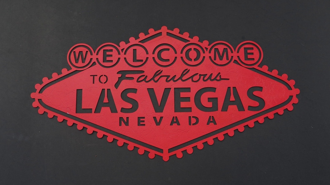 Metal Las Vegas Sign Large Mid-century Style - Etsy