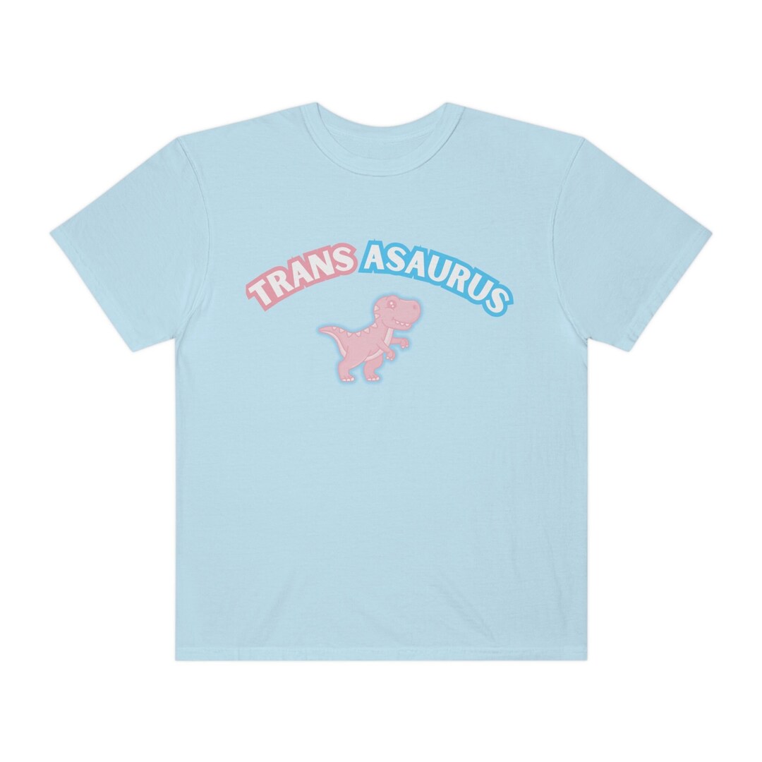 Trans Pride Custom Color Tshirt Transasaurus Rex Shirt Front and Back ...