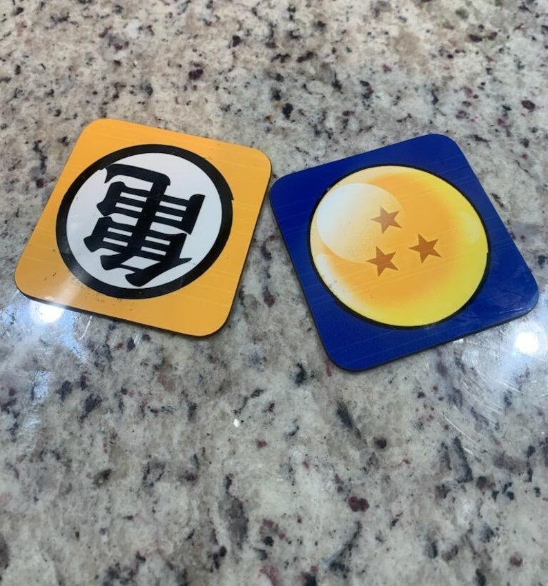Dragon Ball Z Drink Coasters | Set of 4 - Etsy