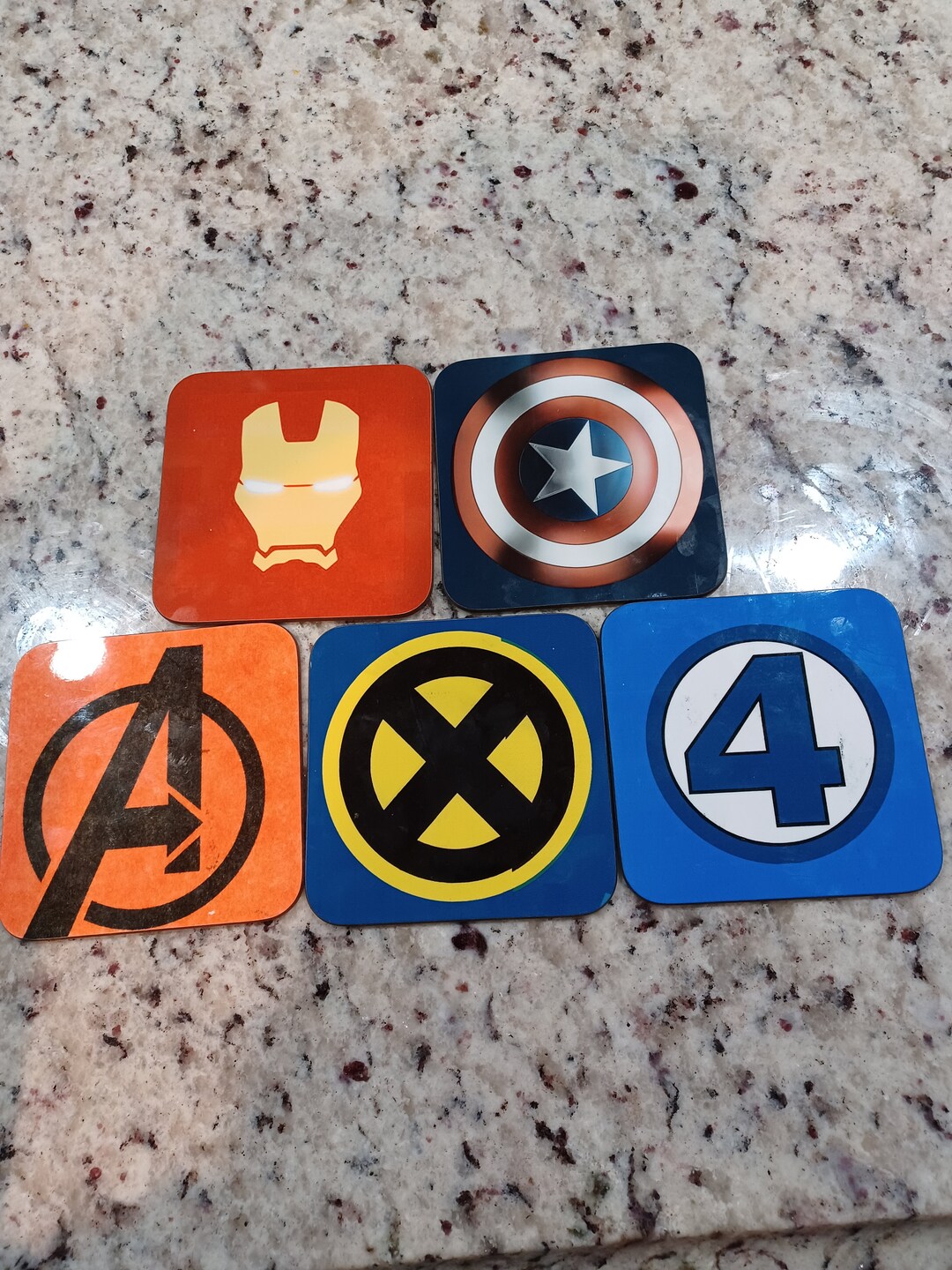 Marvel Hero Coasters Set of 4 - Etsy