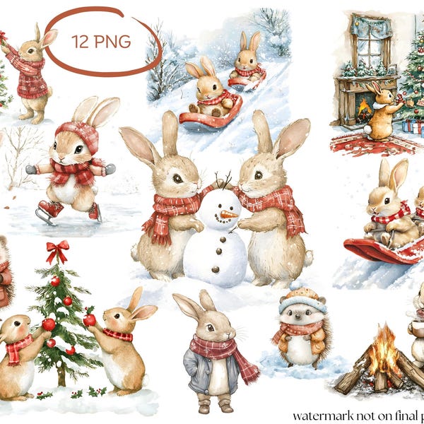 Winter Clipart Bundle - Etsy