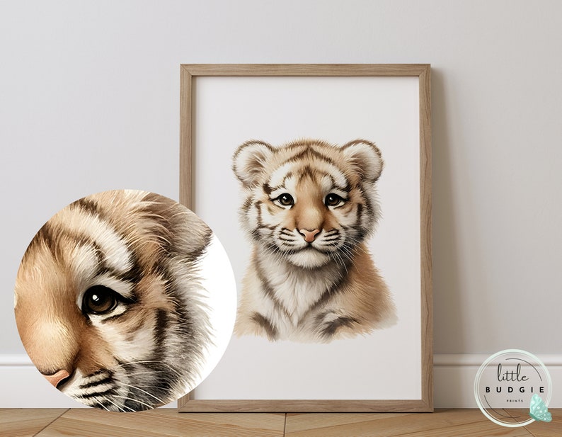 Safari Nursery Decor, Set of 6, Wild Cat Animal Wall Prints Cheetah ...