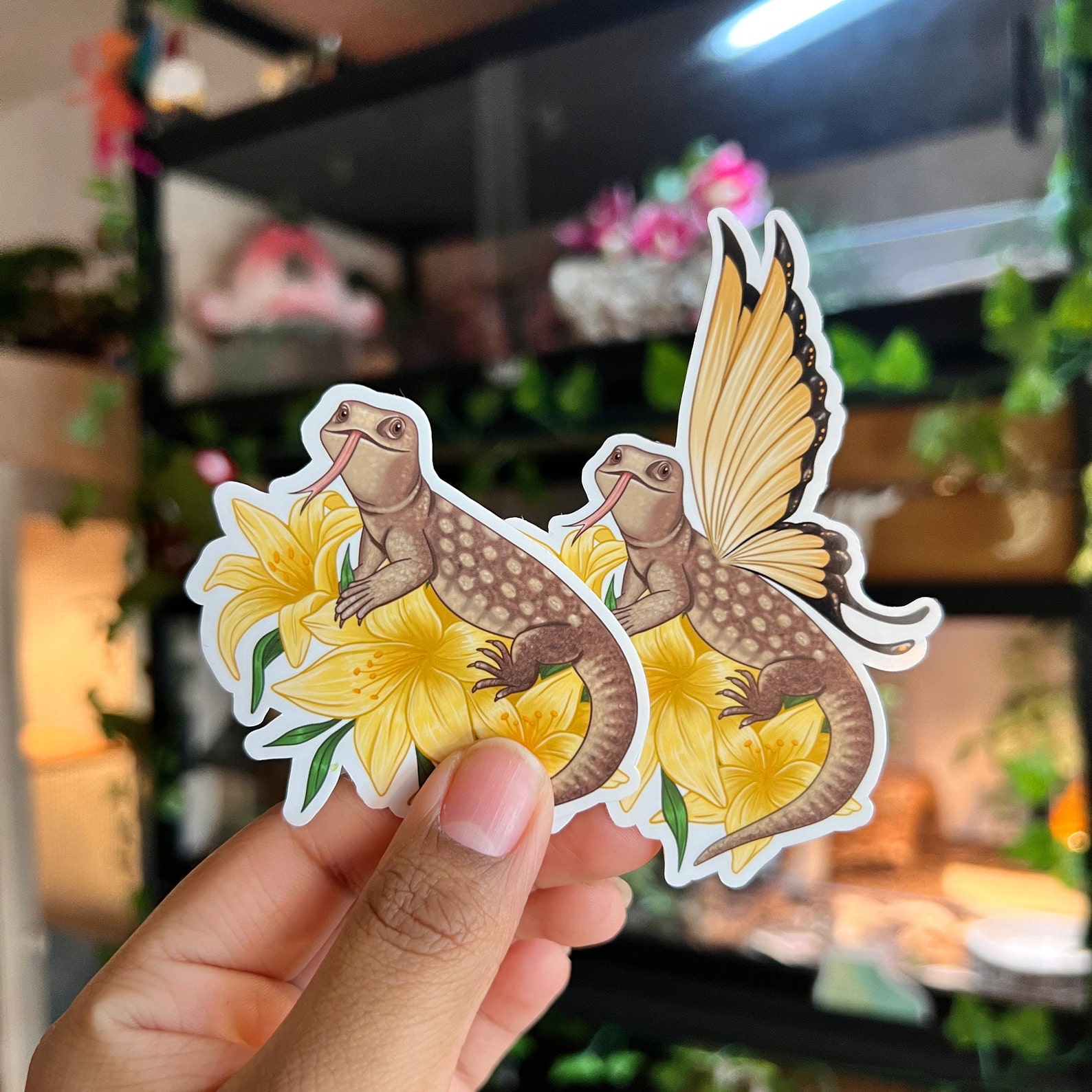 Savannah Monitor Sticker Fairy Sticker, Reptile Art, Cute Animal ...