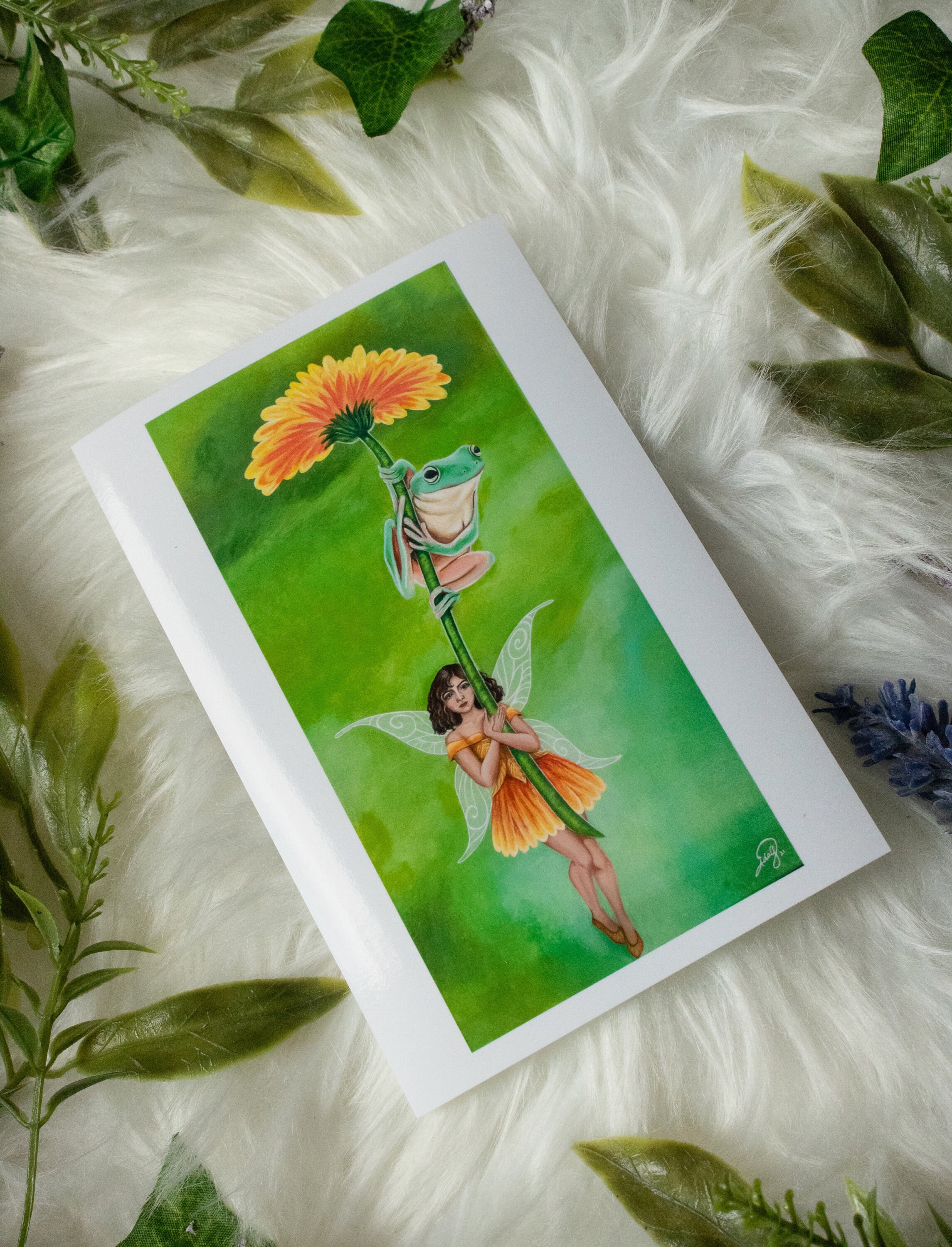 Fairy Art Print ~daisy Fairy and the Frog~ Fairy Art, Whimsical Faerie ...