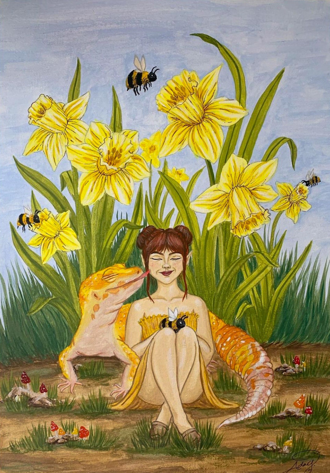 Fairy Art Print - Rajah and Fairy - Fairy Art, Whimsical, Gifts for ...
