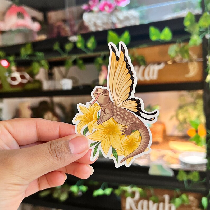 Savannah Monitor Sticker Fairy Sticker, Reptile Art, Cute Animal ...