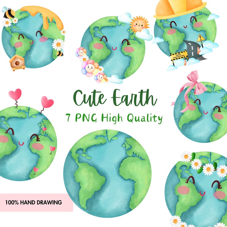 Love Earth Save Earth Clipart Natural Earth Day Clipart - Etsy