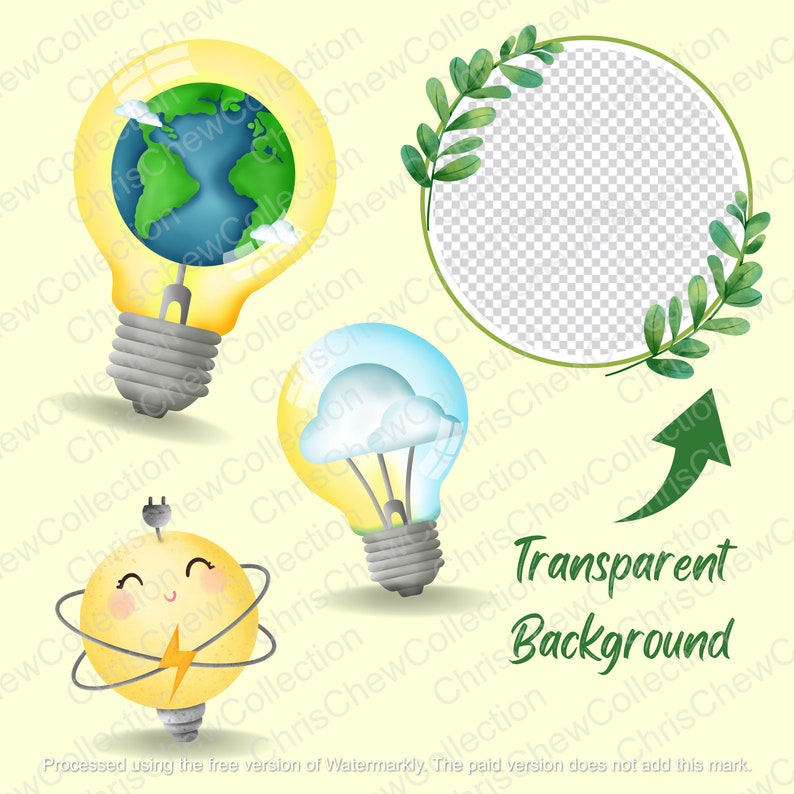 Earth Day Save Energy Clipart Bundle 27 PNG Images for Commercial Use ...