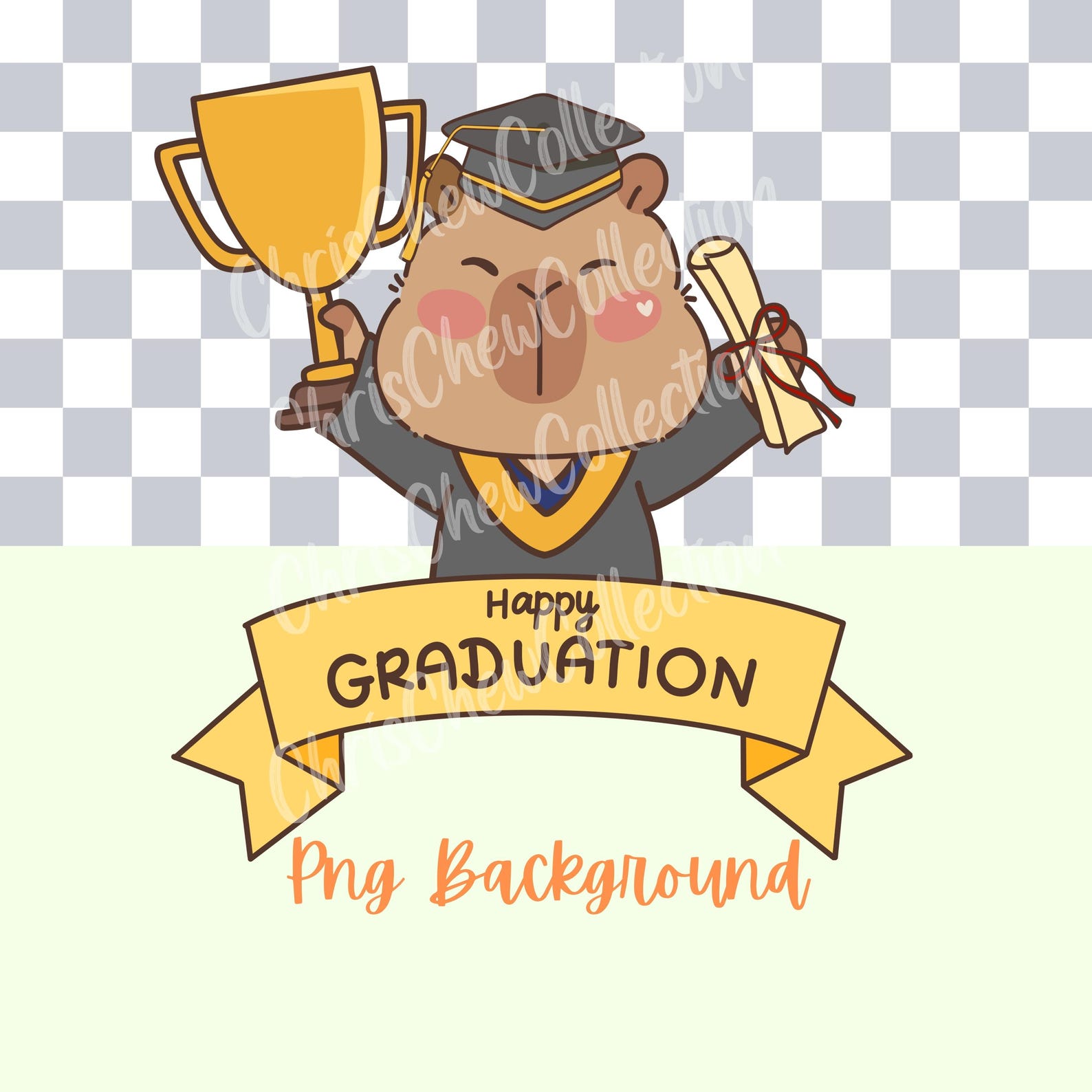 Cute Capybara Graduation 20 PNG\ Capybara Clipart Bundle \ Anime ...