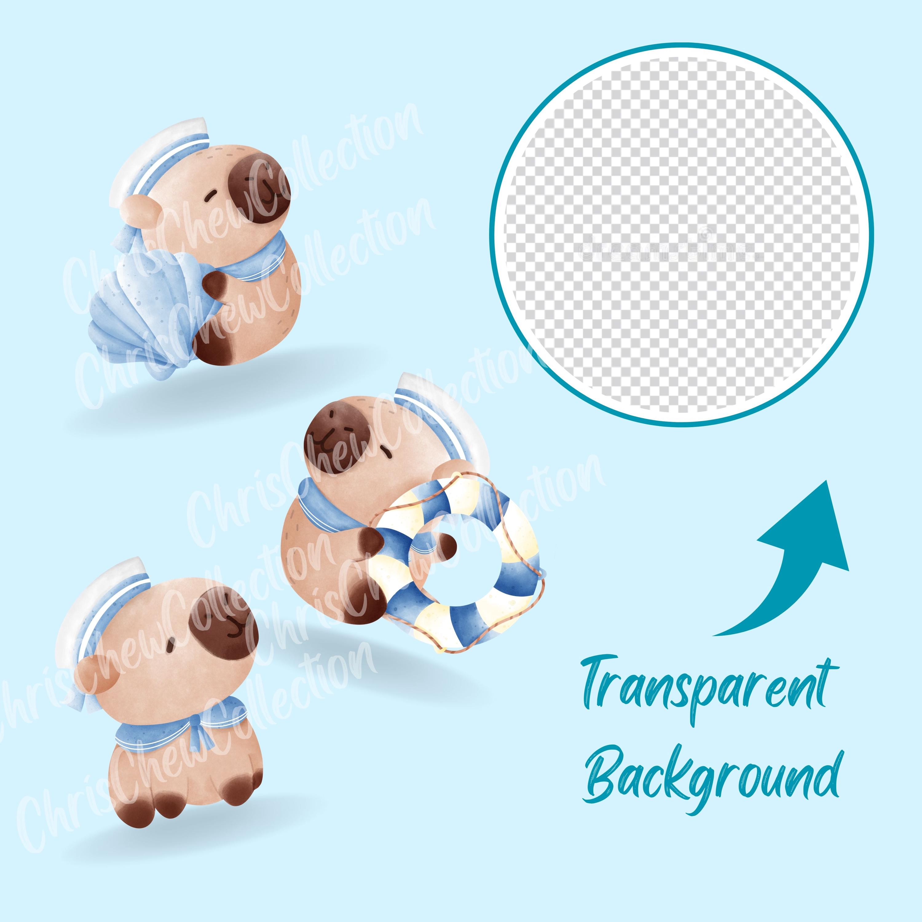 Capybara Little Sailor Clipart 33PNG Capybara Clipart Bundle \ Anime ...