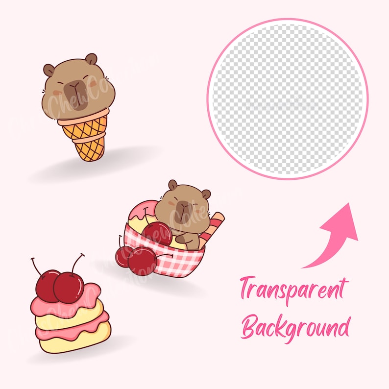 Cute Capybara 24 PNG\ Capybara Clipart Bundle \ Anime Cartoon Digital ...