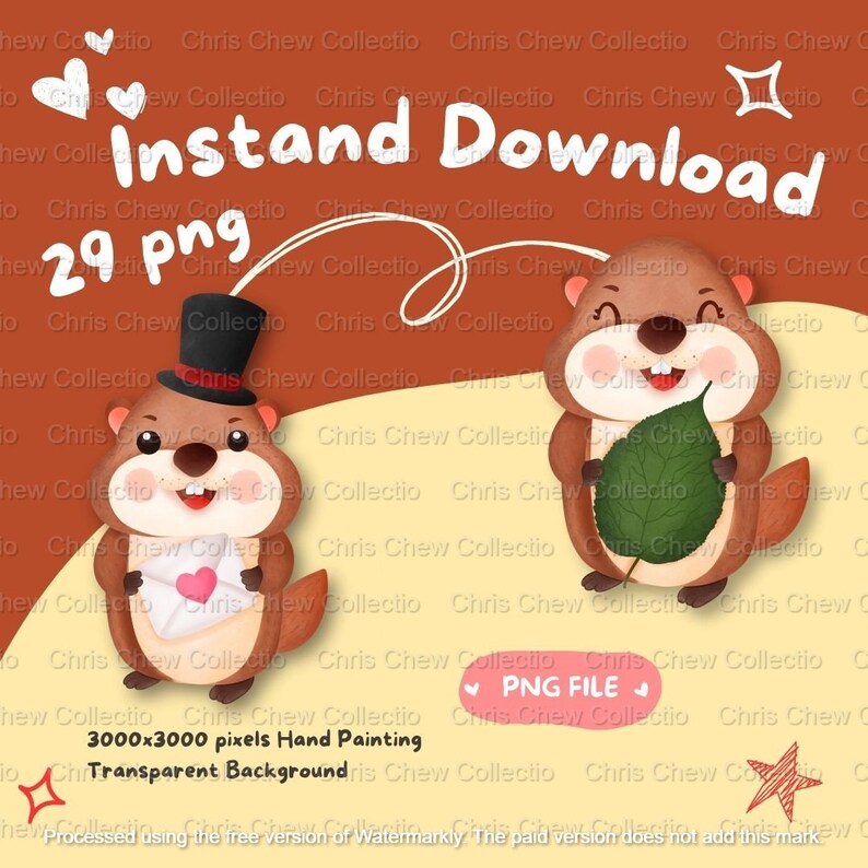 Groundhog Clipart, Marmot Clipart, Cute Animal Clipart,groundhog Day ...