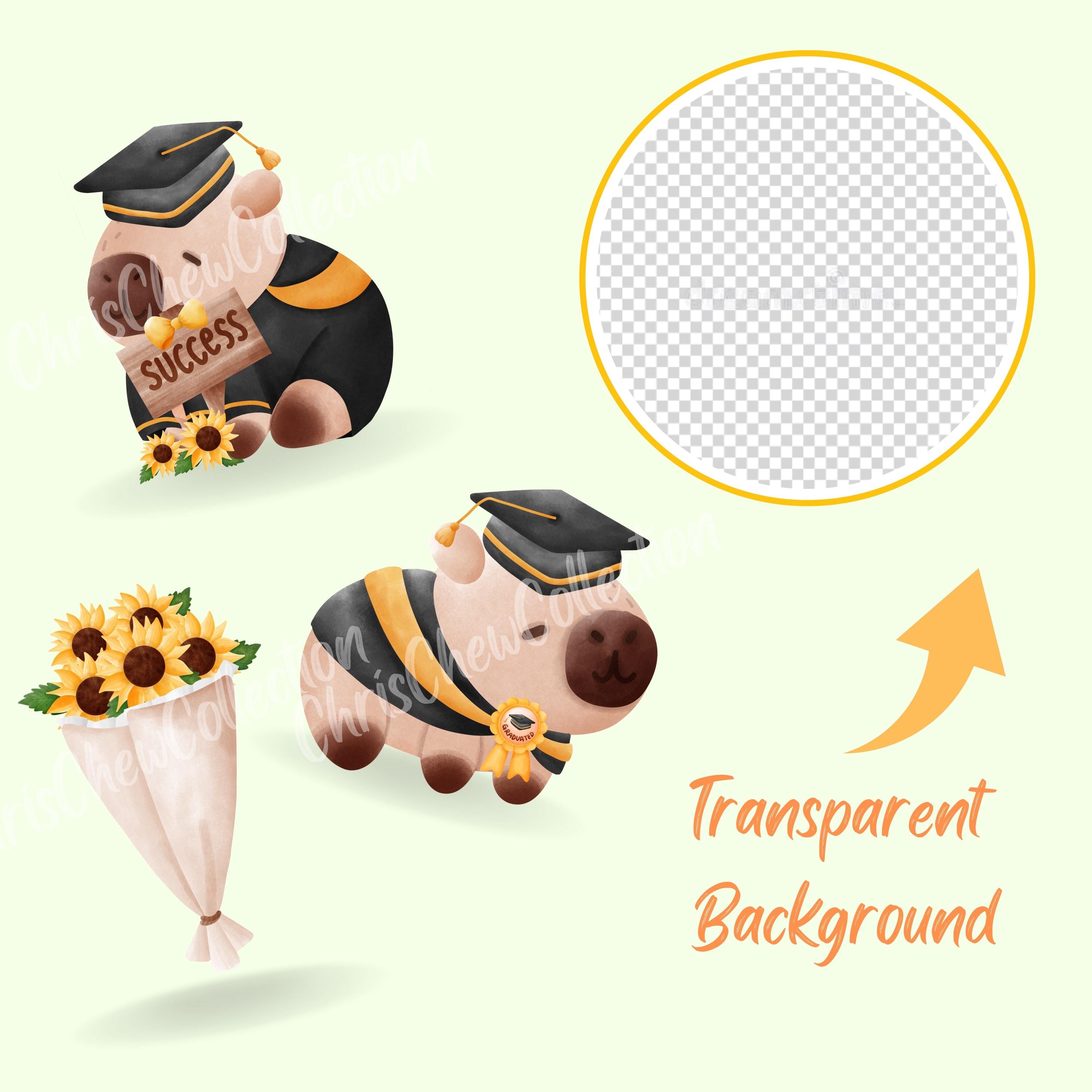 Cute Capybara Graduation 38 PNG\ Capybara Clipart Bundle \ Anime ...
