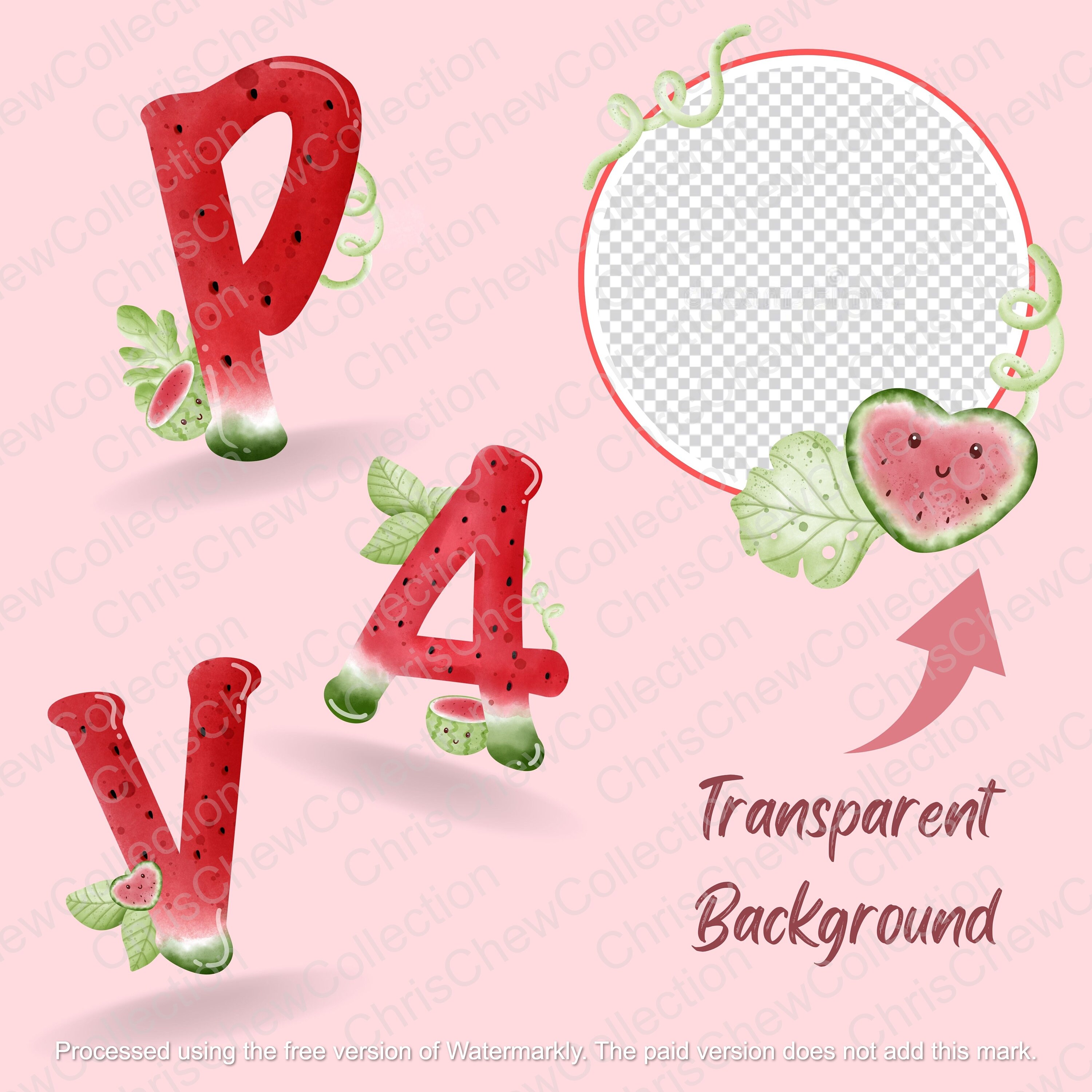 Watermelon Alphabet, Watermelon Font, Letter, Hand Drawing, Watermelon ...