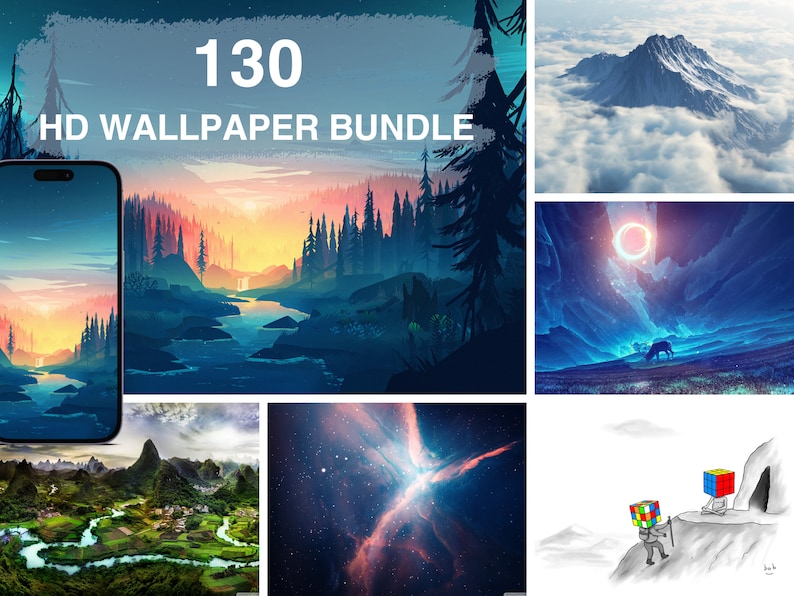 130 Desktop Wallpaper Bundle | High Resolution | JPG & PNG Wallpapers ...