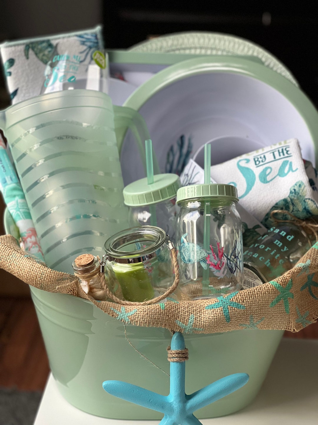 Beach Picnic Seaside Nautical Bucket - Etsy