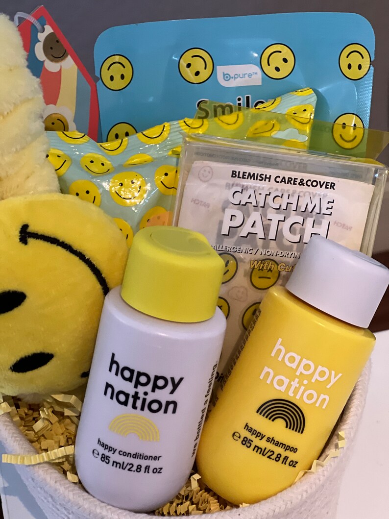 Happy Face Smiley Gift Basket - Etsy