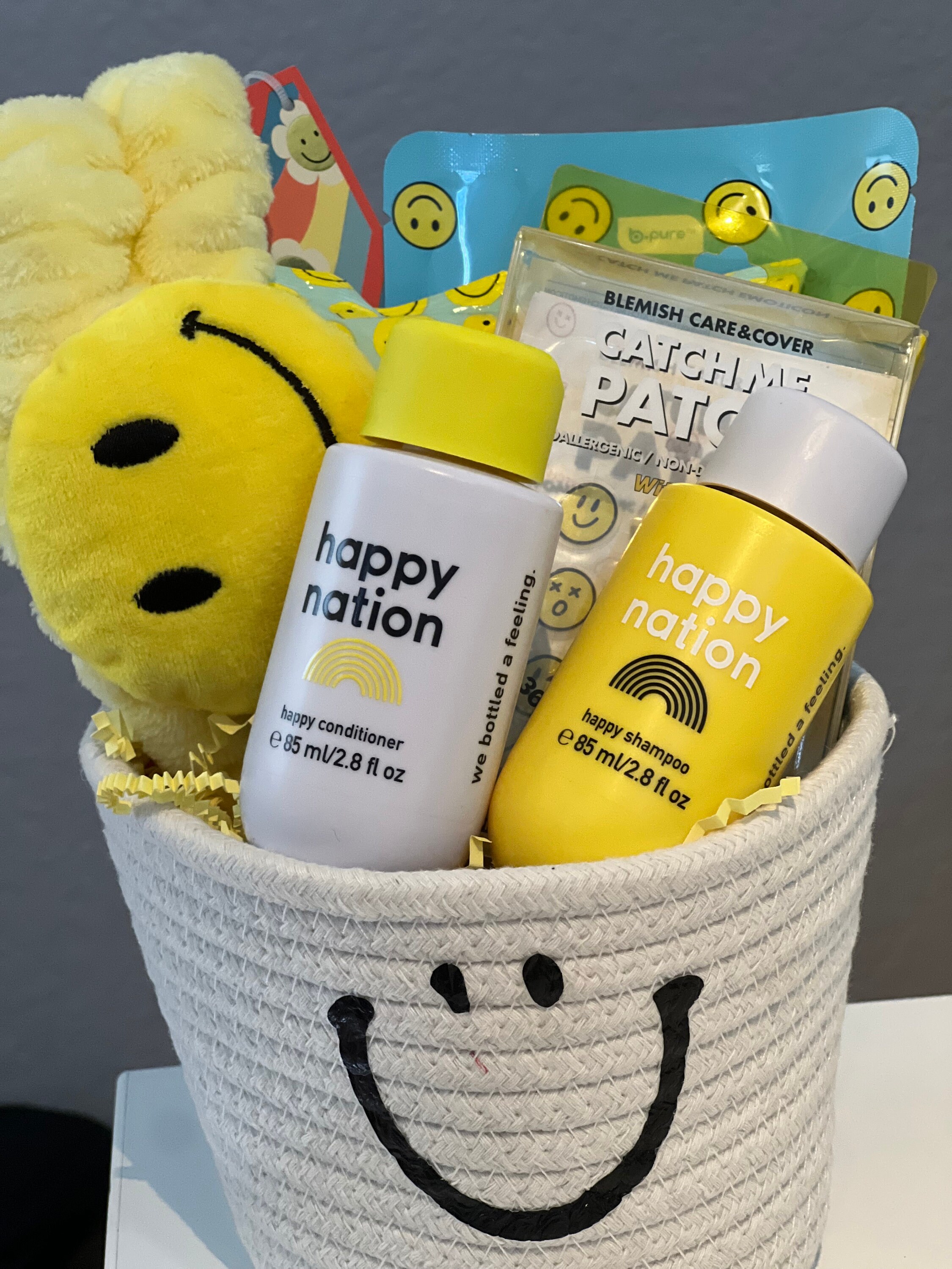 Happy Face Smiley Gift Basket - Etsy