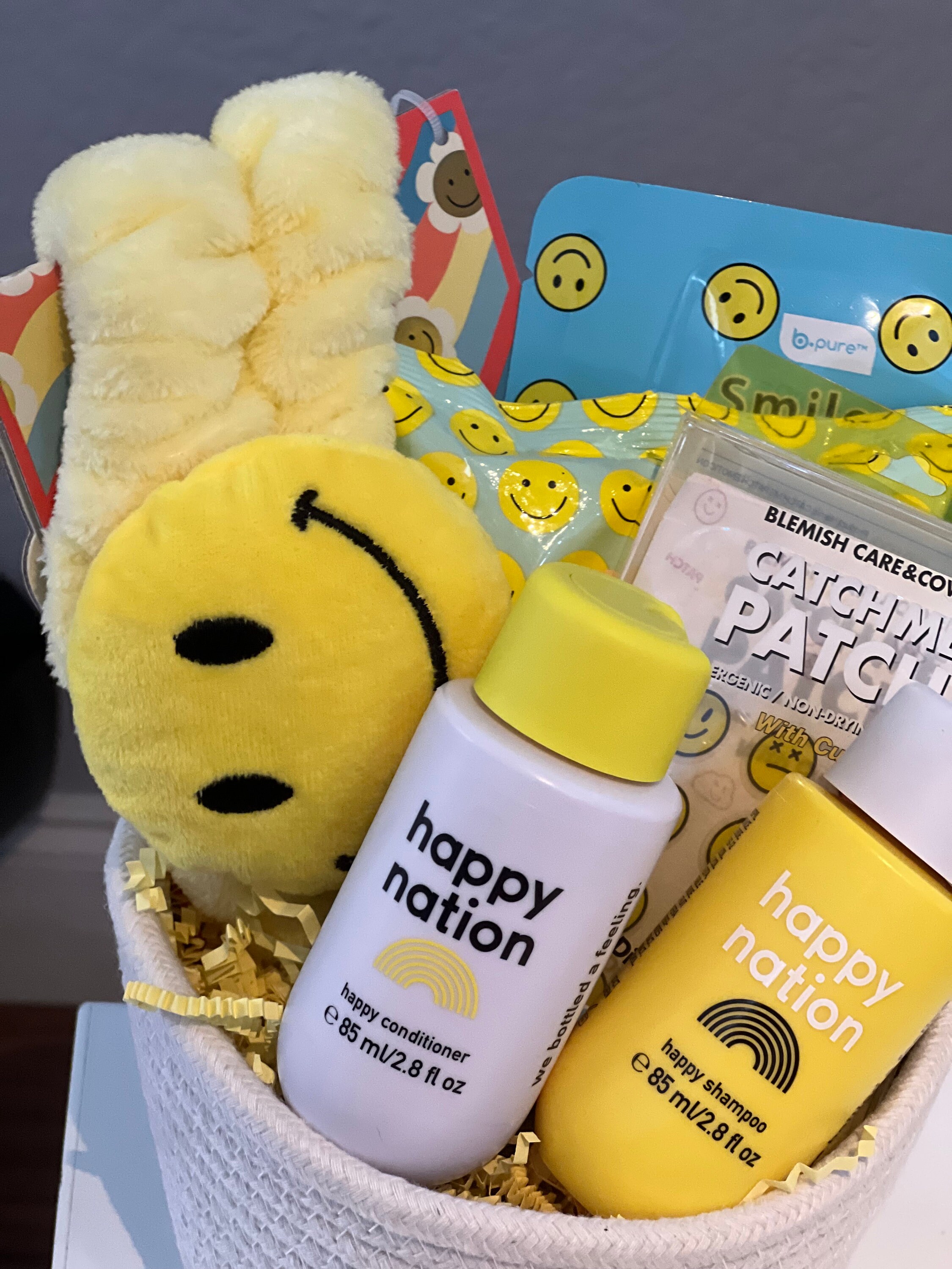 Happy Face Smiley Gift Basket - Etsy
