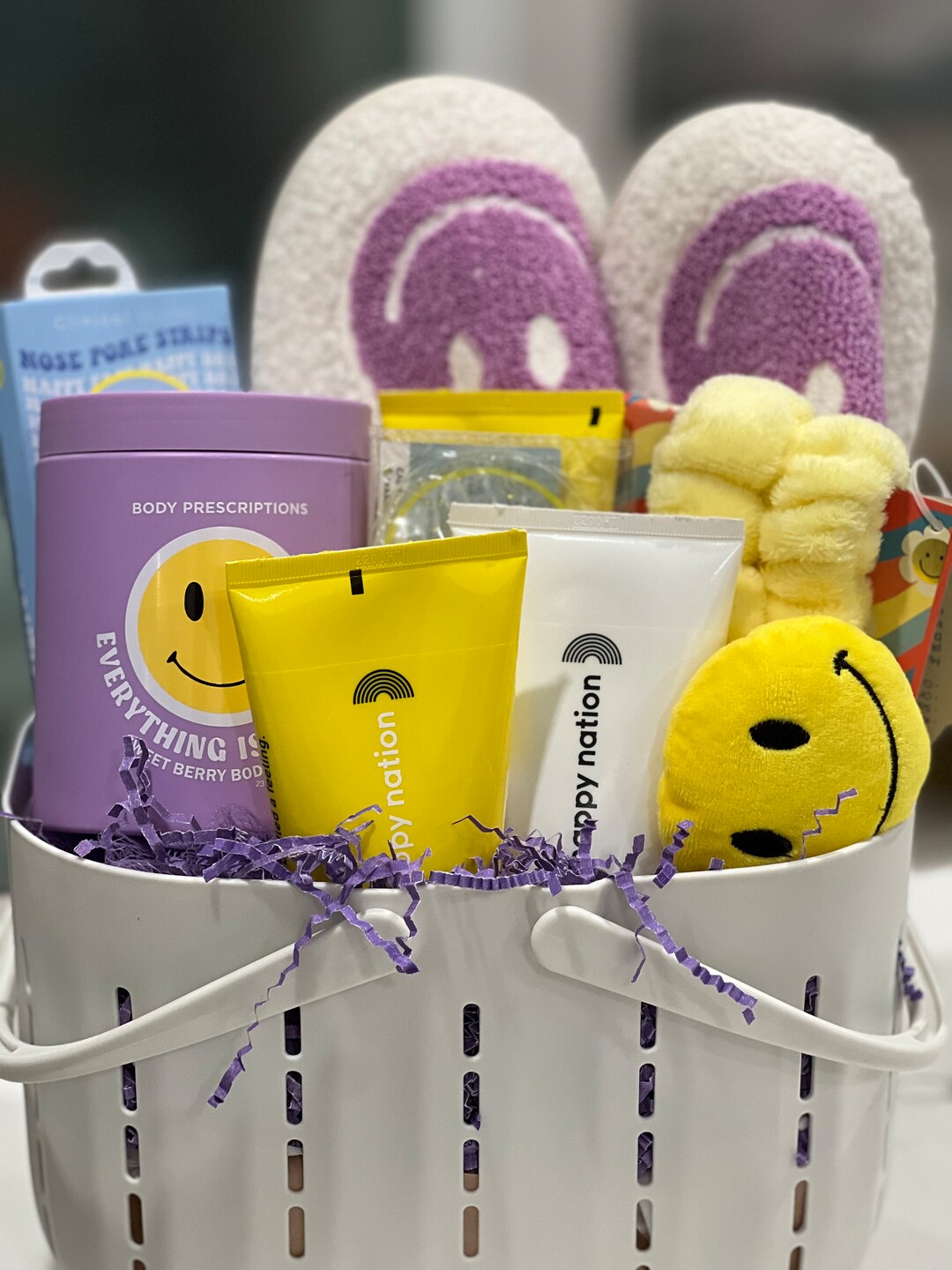 Smiley Face Spa Basket - Etsy