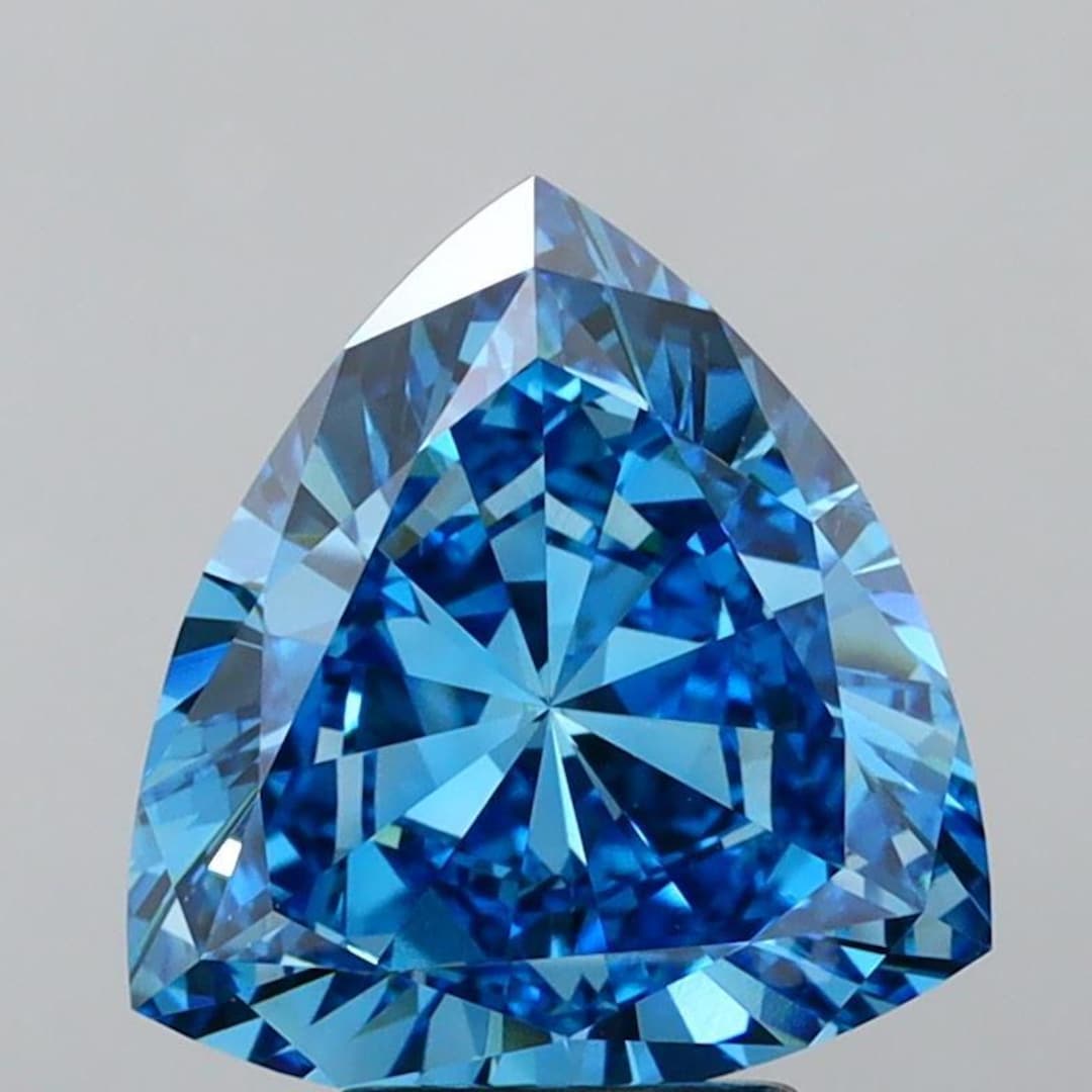 Trilliant 4.01ct Fancy Vivid Blue VS2 | Lab Grown Diamond | Loose IGI ...