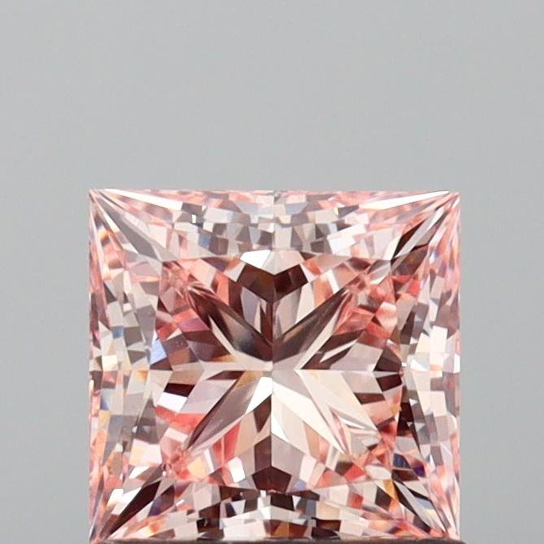 Princess 1.01ct Fancy Pink VVS2, Loose Lab Grown Diamond With IGI ...
