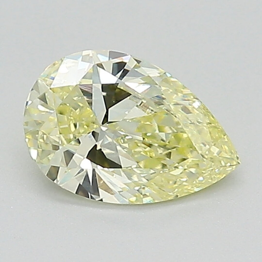 Pear 0.74ct Fancy Intense Yellow VS1 , Lab Loose Diamond , Fancy Color , IGI Certificate. - Etsy