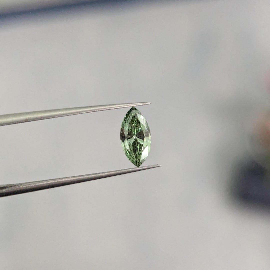 Marquise 1 to 3c Fancy Vivid Green Lab Grown Diamond, VS Clarity - Non IGI Certified - Etsy