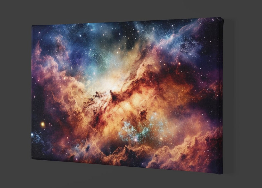 Space Wall Art Nebula Wall Art Space Art Canvas Wall Art Space Poster ...