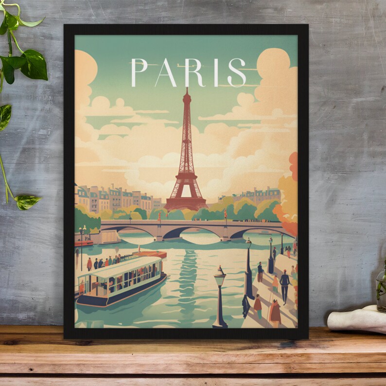 PARIS City Retro Wall Art, PARIS Dream Art Print, Retro Print, Trendy ...