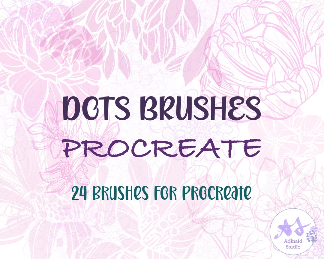 Procreate Dot Brushes, Dot Work Brush Set, Dotted Border Circle Brush ...