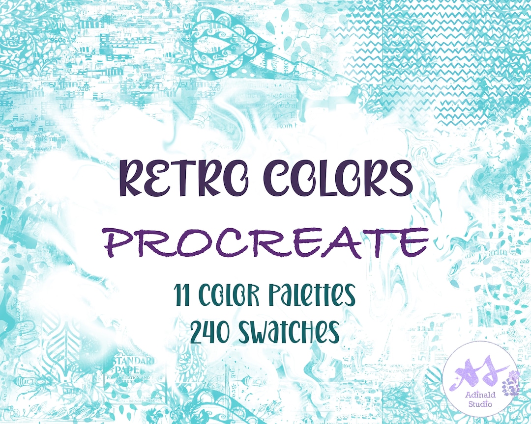 Procreate Retro Color Palettes, Procreate Retro Color Palette - Etsy