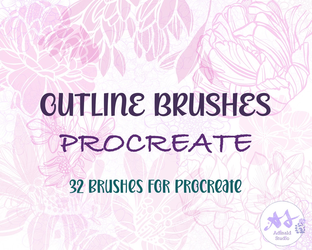 Outline Brushes Procreate, Outline Brushes for Procreate, Outline Brush ...