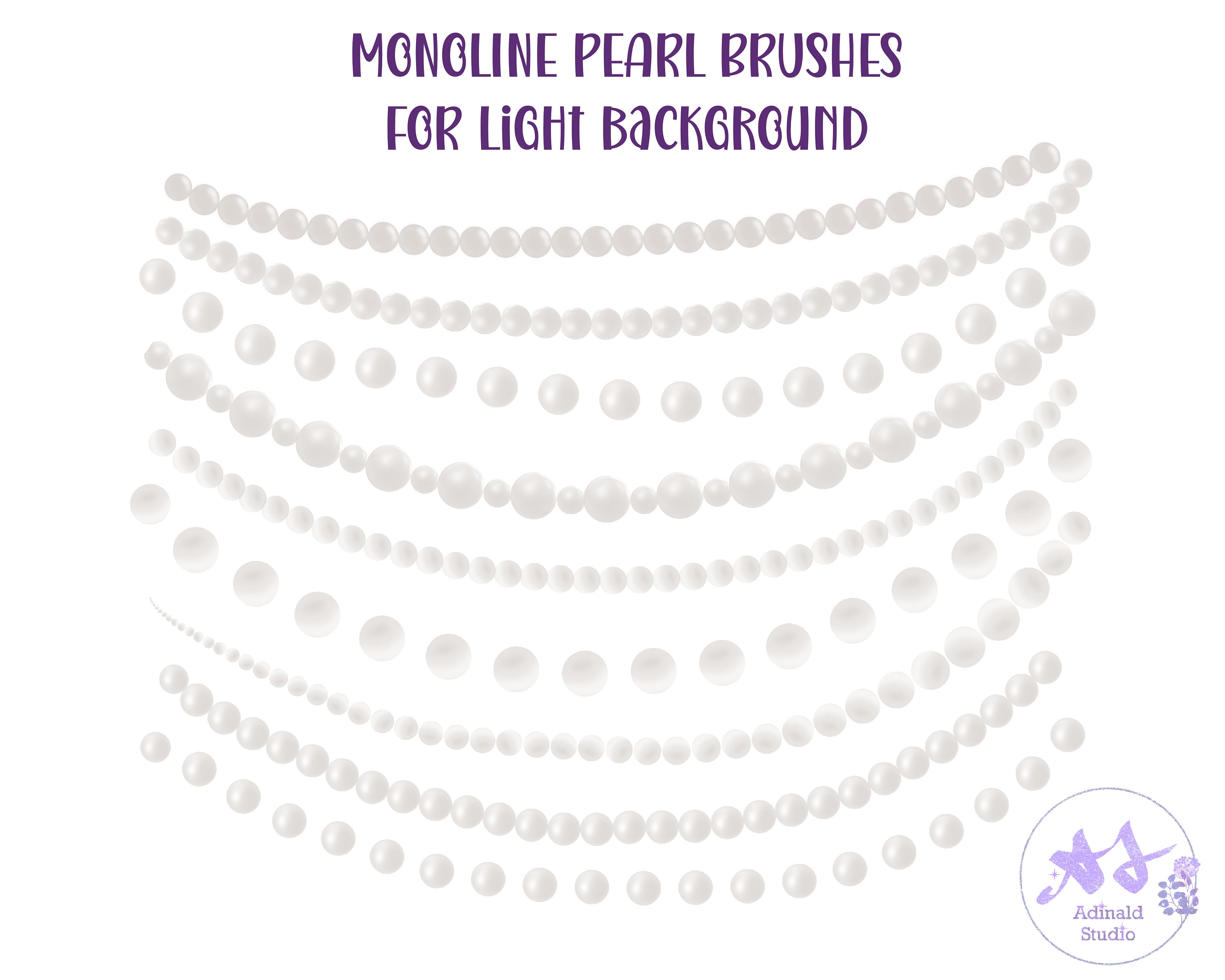 Procreate Pearl Brushes, Pearl Procreate Brushes, Realistic Jewelry ...