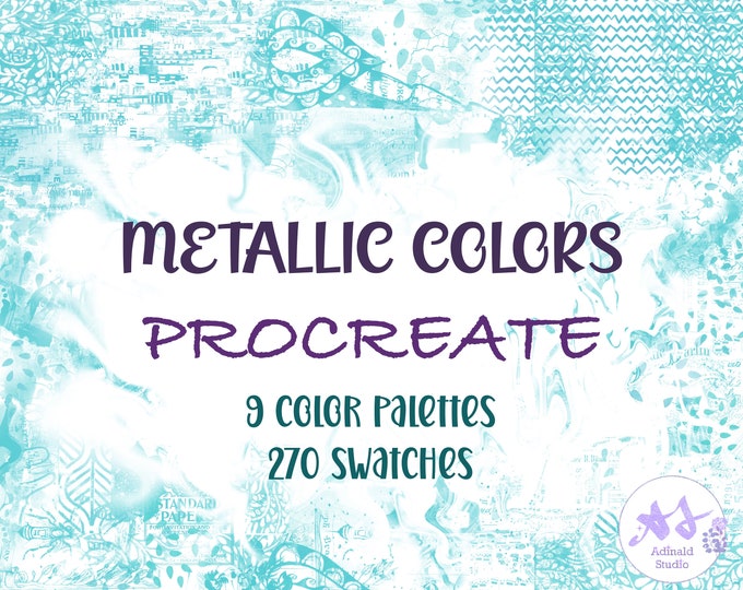 Procreate Gold Color Palette | Procreate Gold Silver Rose Gold | 30 ...