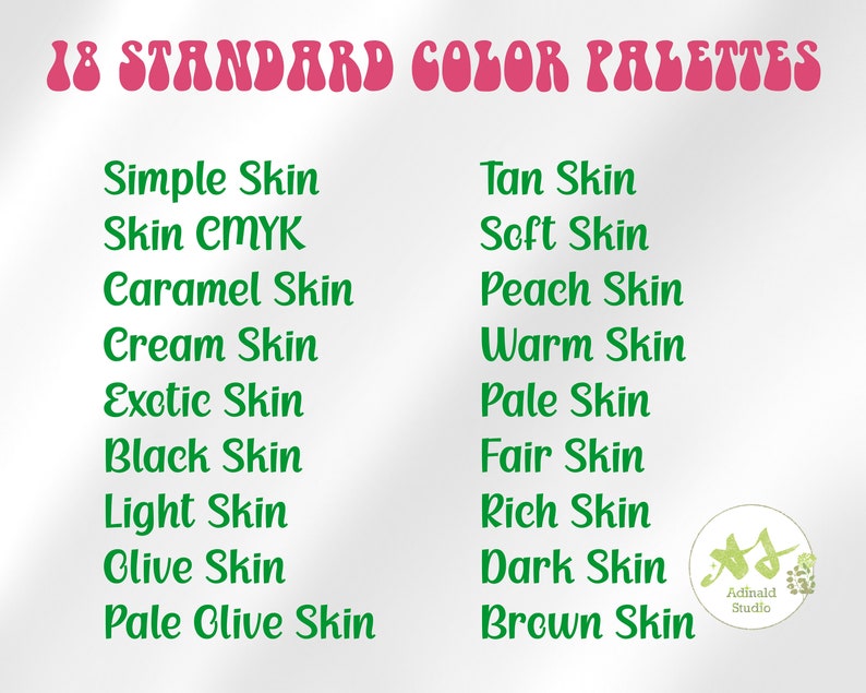 Skin Tones Procreate Color Palettes | Skin Tones and Undertones Color ...