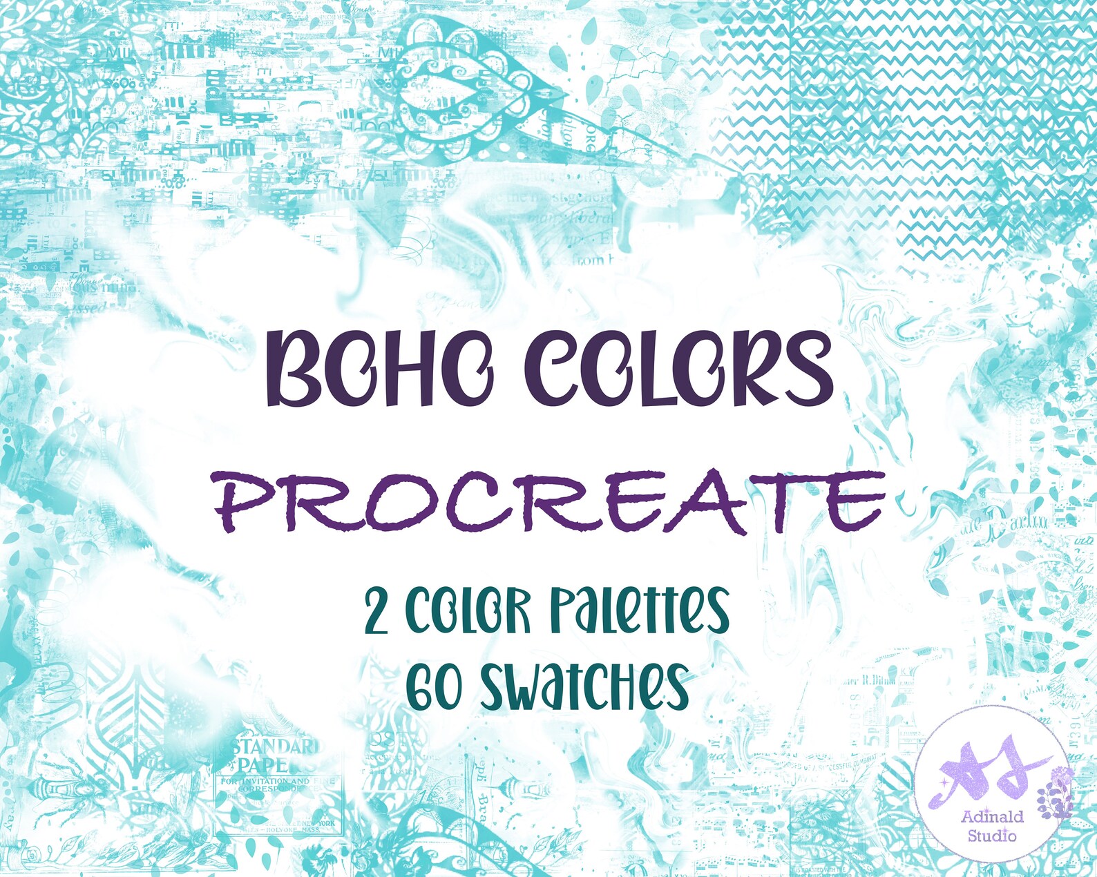 Procreate Bohemian Color Palette, Boho Procreate Color Palette, Boho ...