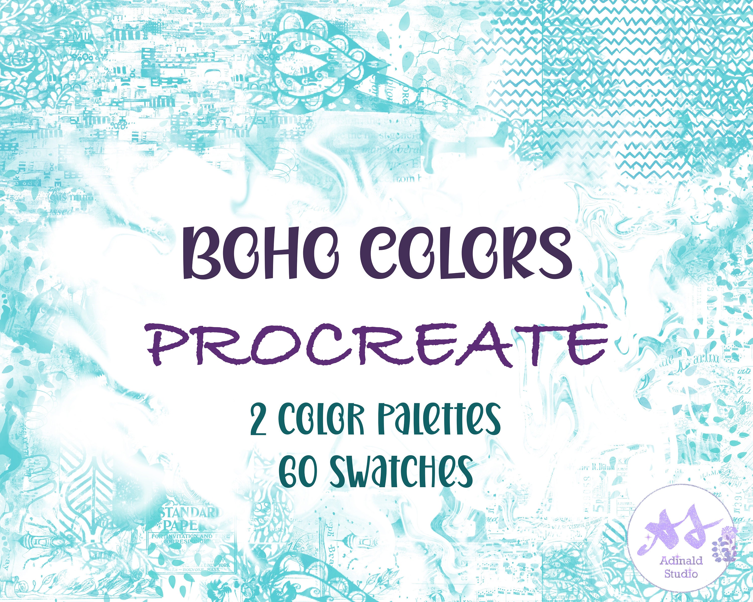 Procreate Bohemian Color Palette, Boho Procreate Color Palette, Boho ...