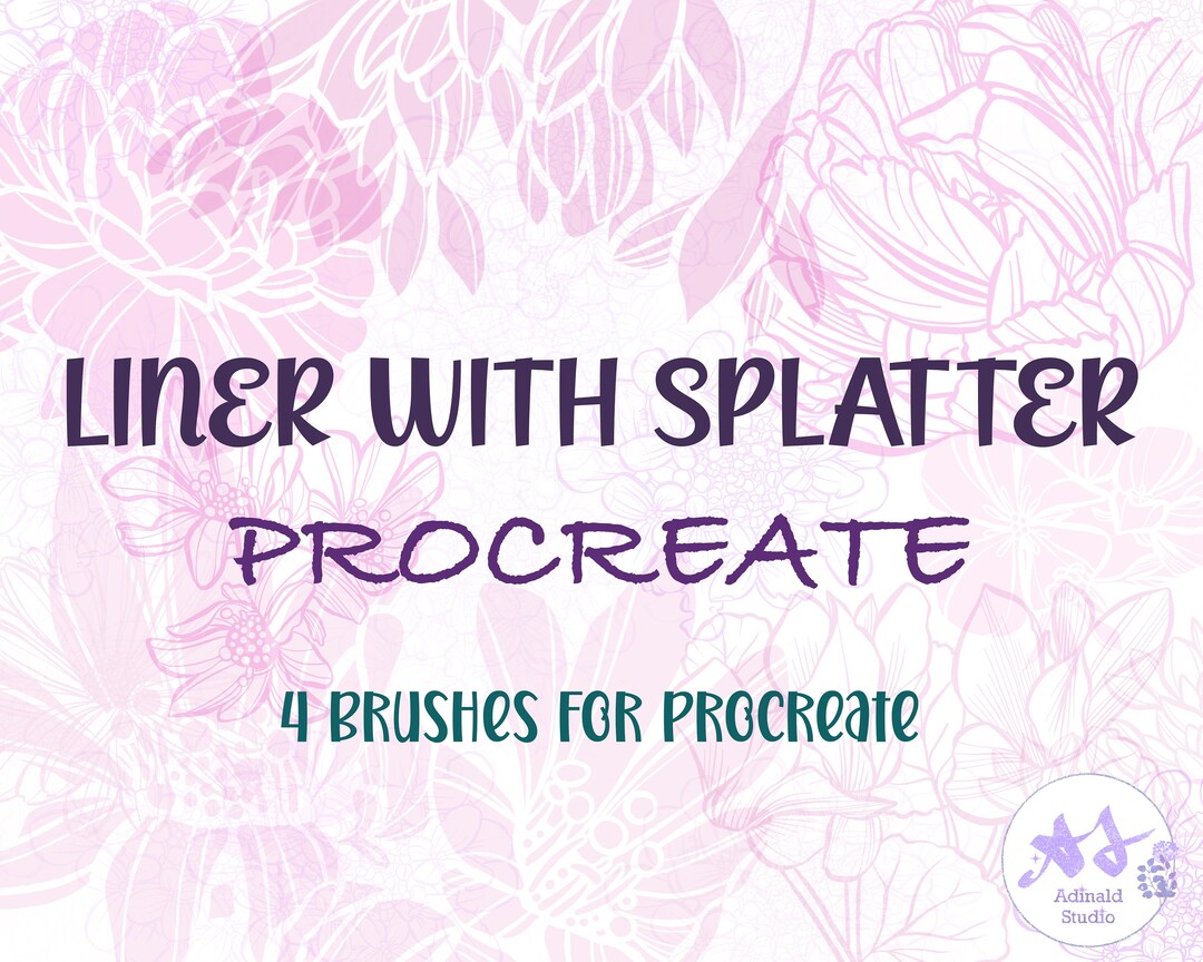 Liners With Splatter Procreate Brushes, Procreate Splatter Brush Pack ...