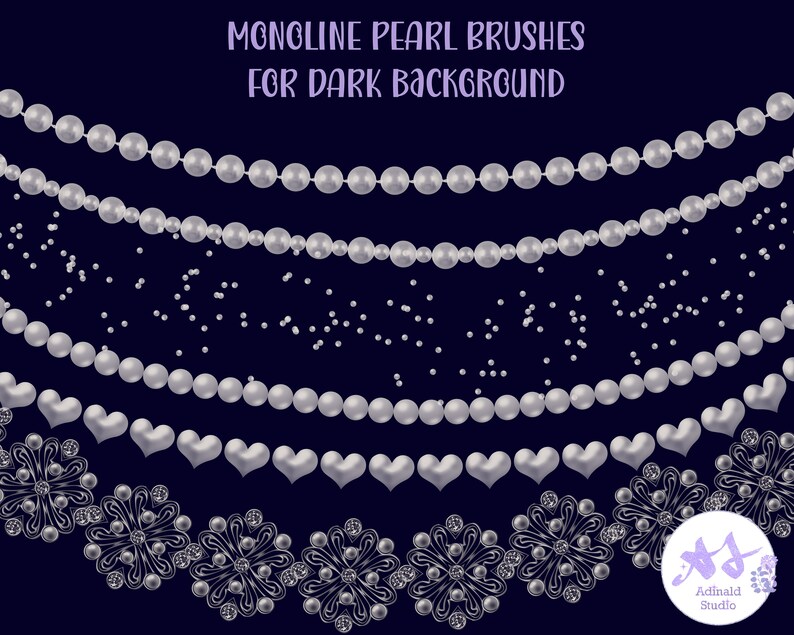 Procreate Pearl Brushes, Pearl Procreate Brushes, Realistic Jewelry ...