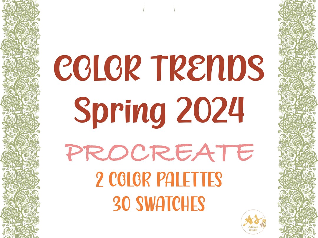 Spring 2024 Color Trends Fashion Trend Color Procreate Swatches, 2024 ...