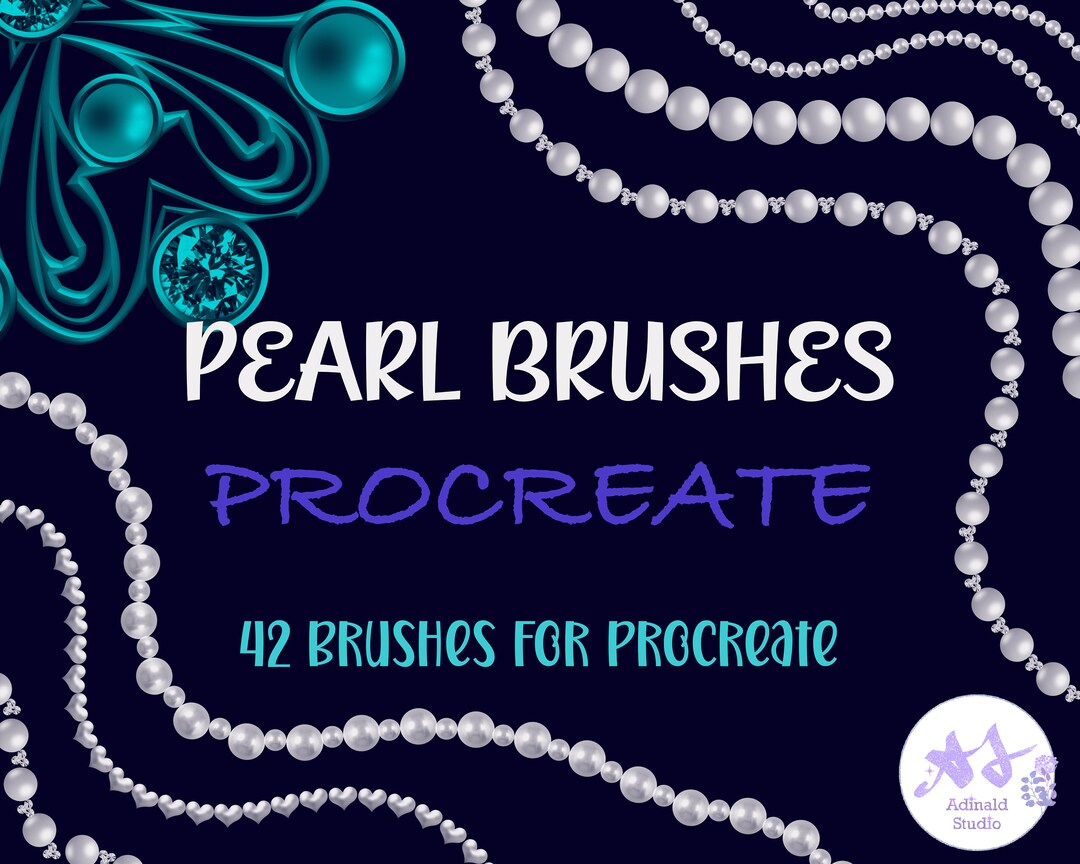 Procreate Pearl Brushes, Pearl Procreate Brushes, Realistic Jewelry ...