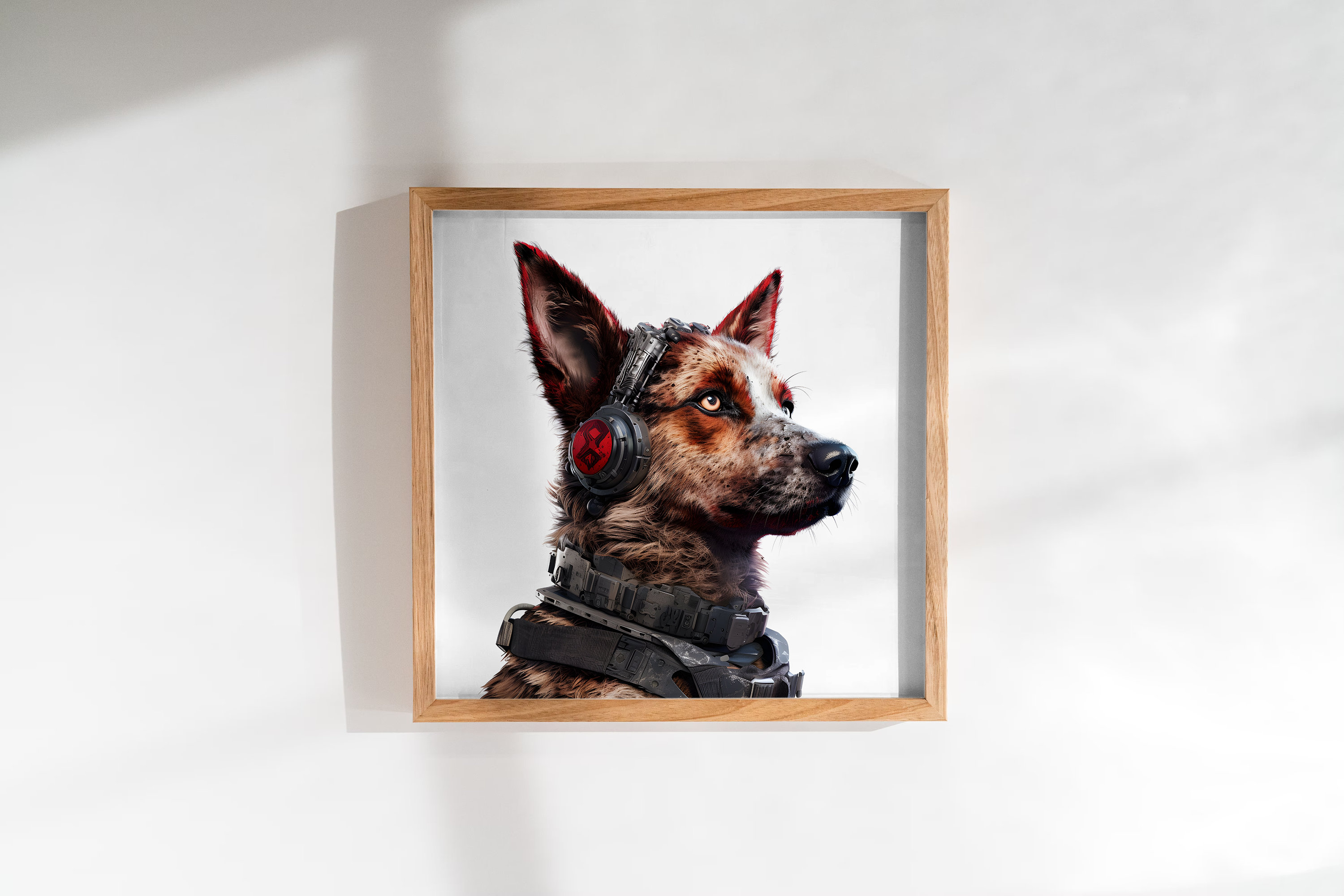 Australian Cattle Dog Cyberpunk Art Print, Red Heeler ACD Painting Wall ...