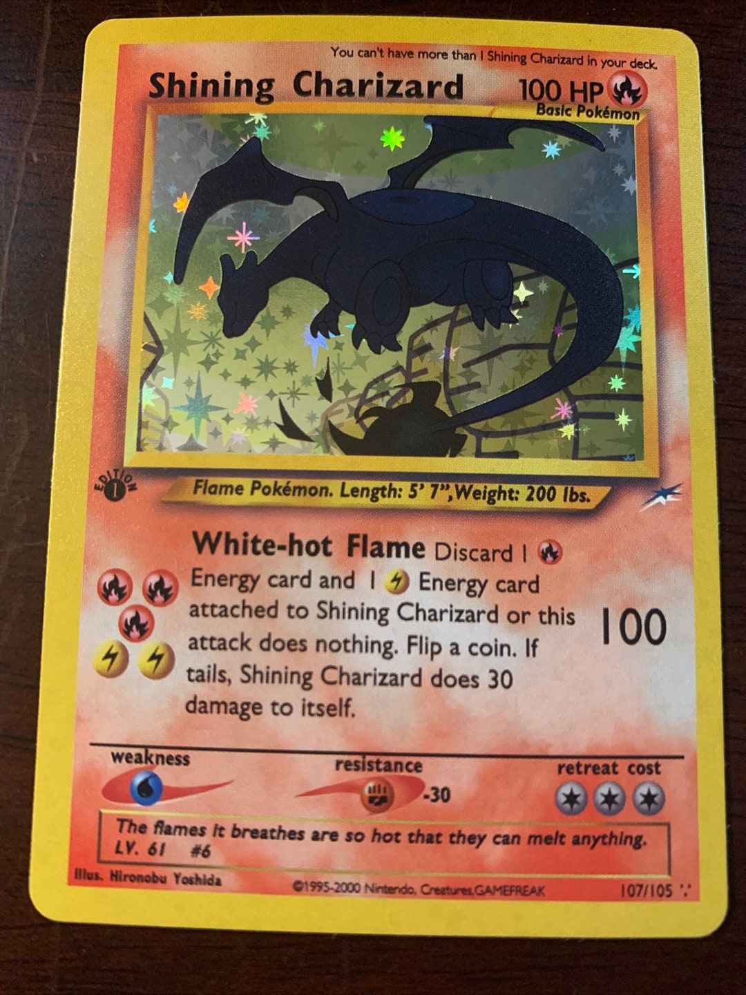 Custom-made Shining Charizard Neo Destiny 107/105 Holo 1st Edition ...