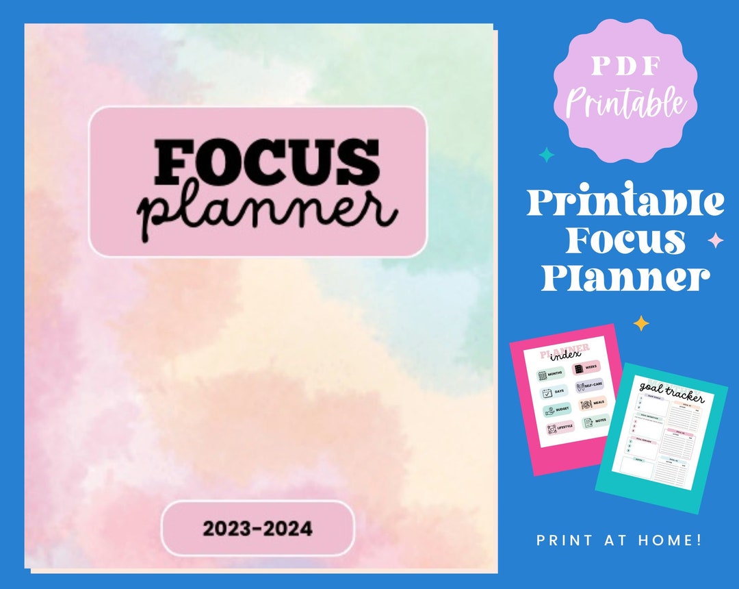 Printable Planner, Focus Planner, Digital Download, Daily Planner ...