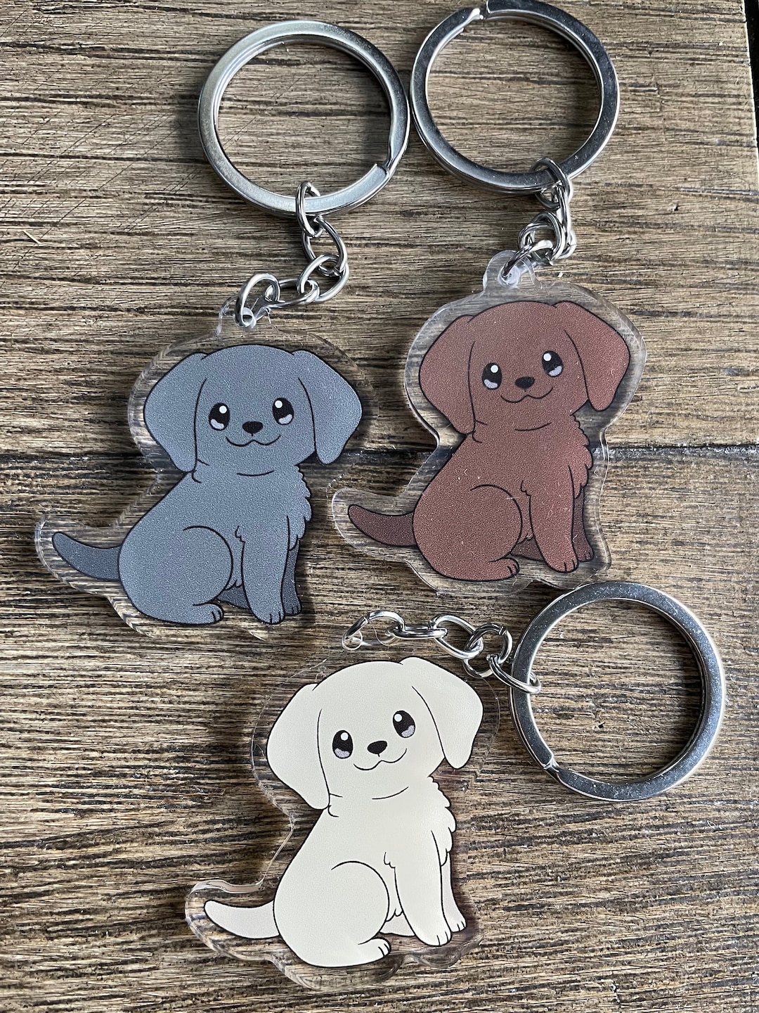 2 Inch Clear Acrylic Keychains Lab Cute Dogs, Puppies, Kawaii, Cute ...