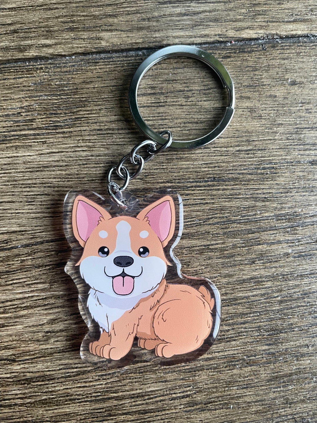 2 Inch Clear Acrylic Keychains - Corgi - Cute Dogs, Puppies, Kawaii ...